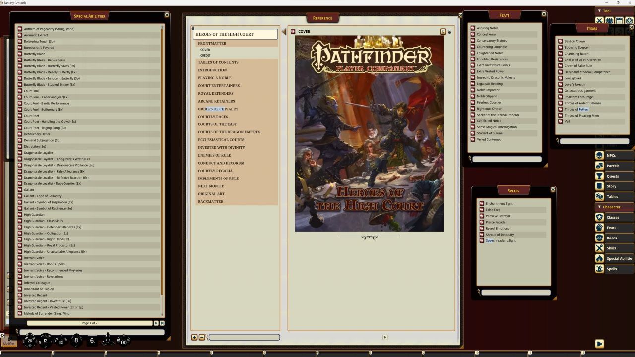 Pathfinder RPG - Pathfinder Companion: Heroes of the High Court for ...