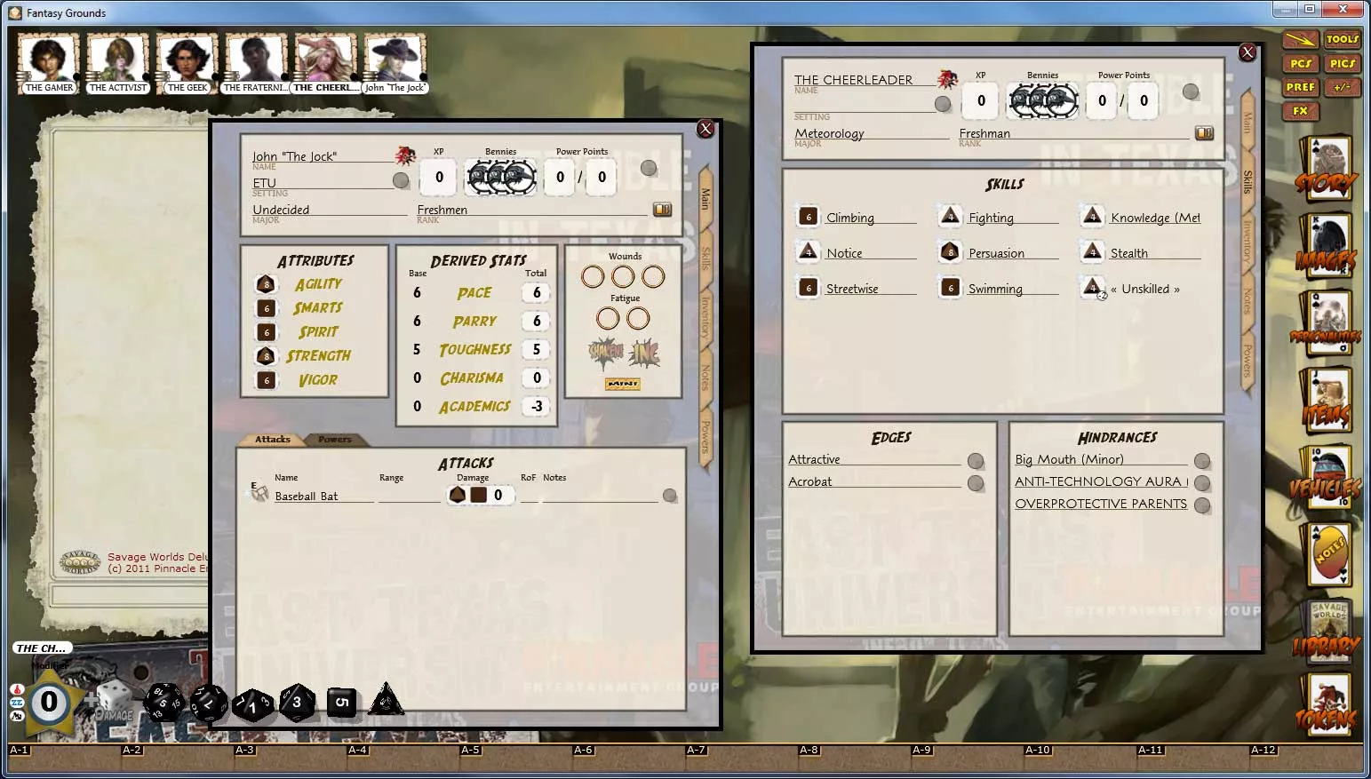ETU: East Texas University for Fantasy Grounds
