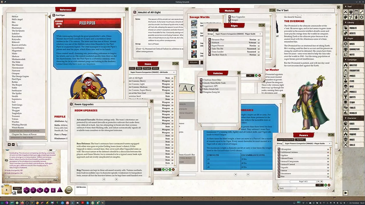 Savage Worlds Super Powers Companion (SWADE) for Fantasy Grounds