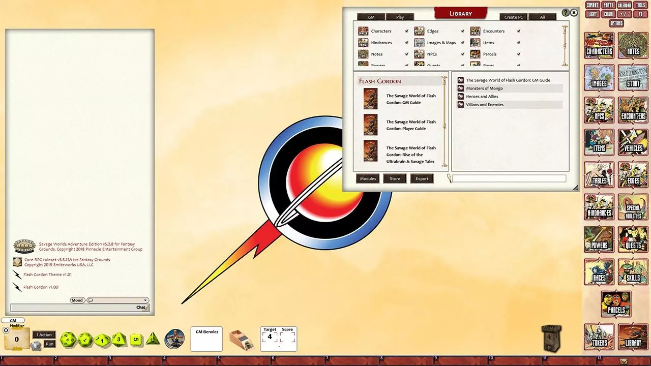 Flash Gordon RPG for Fantasy Grounds
