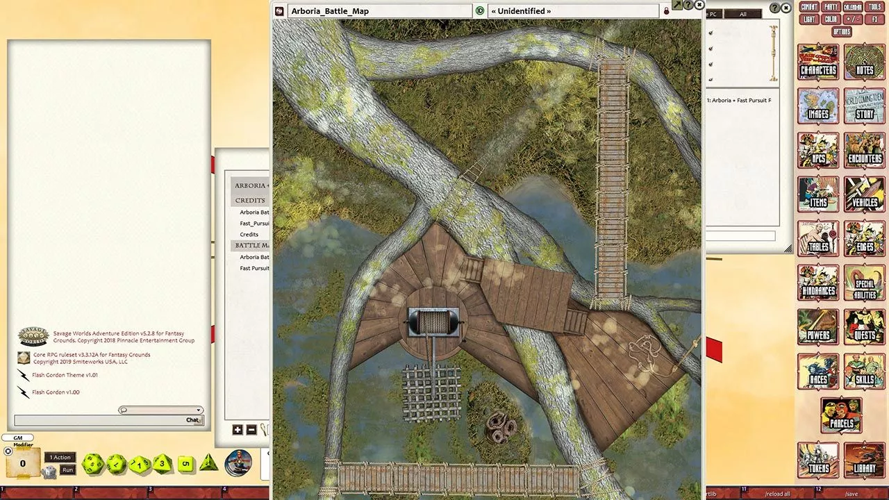 Flash Gordon Combat Map 1: Arboria + Fast Pursuit Rocket for Fantasy ...