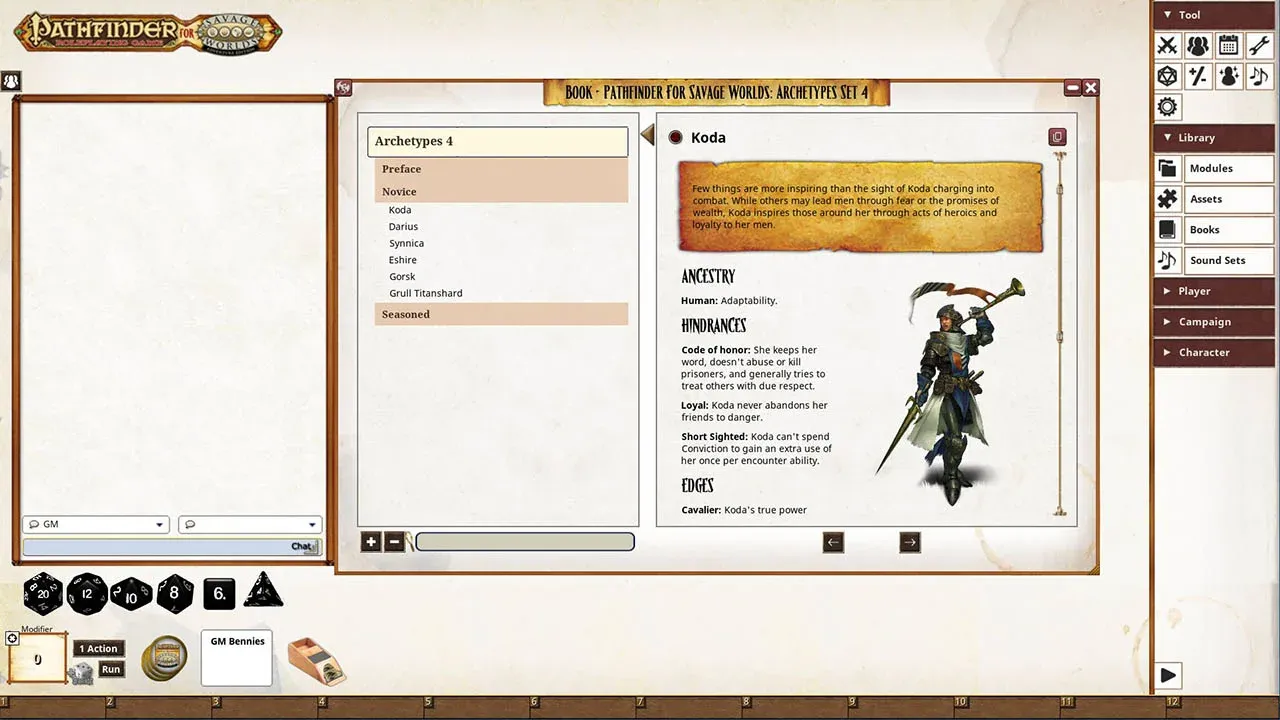 Pathfinder(R) for Savage Worlds: Archetype Set 4 for Fantasy Grounds
