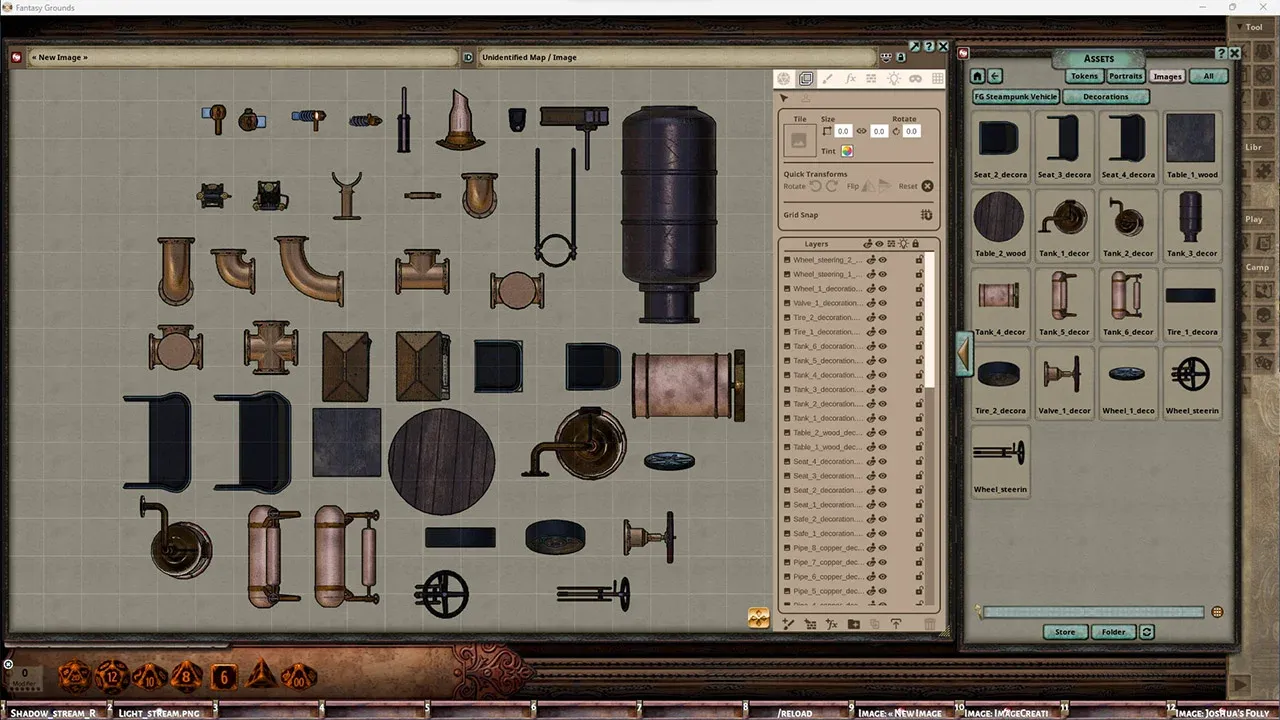 FG Steampunk Vehicles Map Pack for Fantasy Grounds