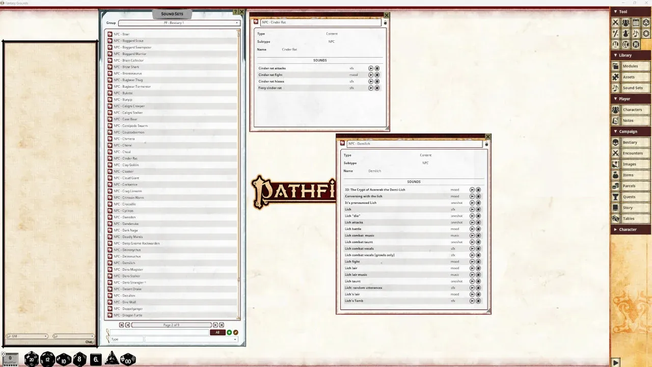 Pathfinder 2 RPG - Bestiary - Syrinscape Sound Link Pack for Fantasy ...