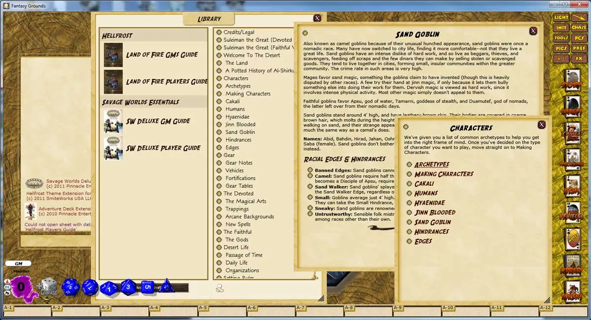 Hellfrost Land of Fire for Fantasy Grounds