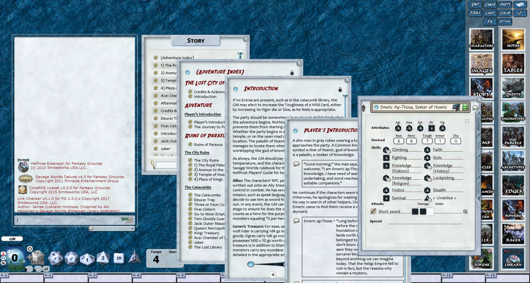 Hellfrost: The Lost City of Paraxis (Savage Worlds) for Fantasy Grounds