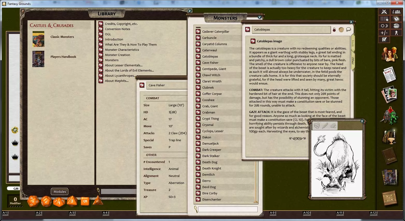 Classic Monsters for Fantasy Grounds