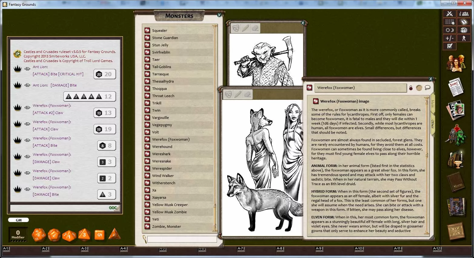 Classic Monsters for Fantasy Grounds