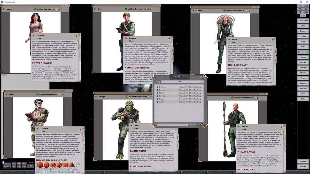 Stargate SG-1 Roleplaying Game Ruleset for Fantasy Grounds