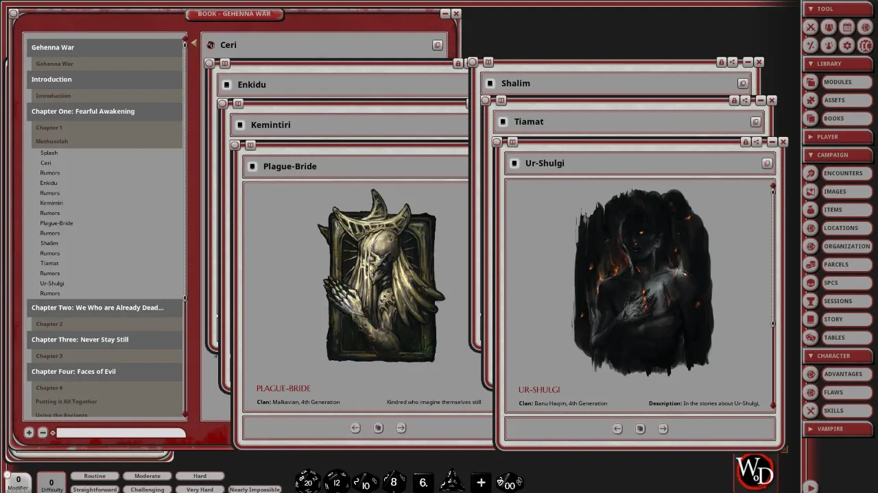 Vampire: Gehenna War for Fantasy Grounds