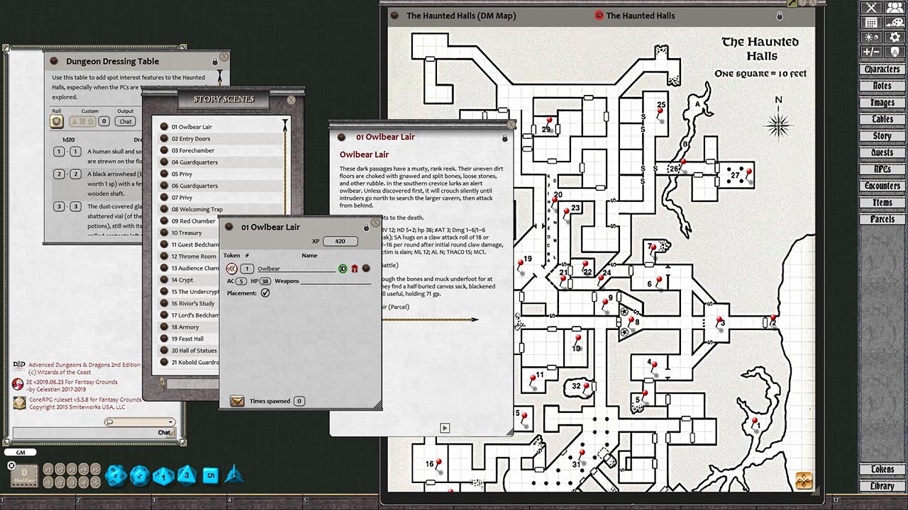 D&D Classics: FRQ1 Haunted Halls of Eveningstar (2E) for Fantasy Grounds