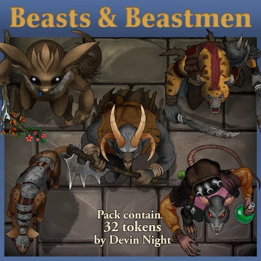 Devin Night Pack 181: Beasts and Beastmen for Fantasy Grounds Devin Night Pack 181: Beasts and Beastmen for Fantasy Grounds