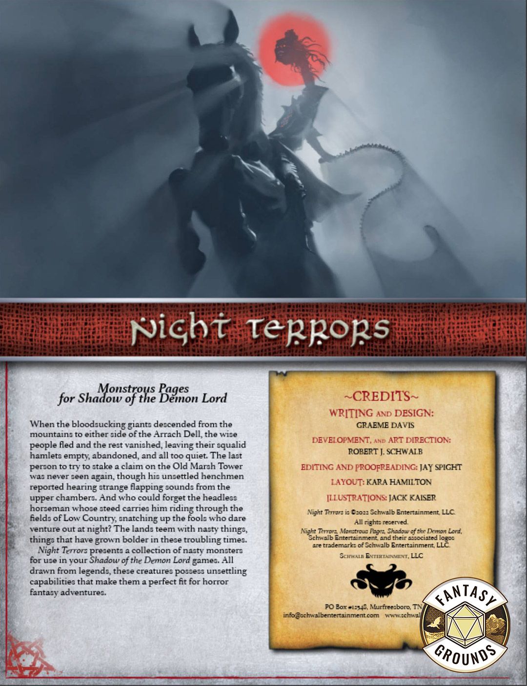 Shadow of the Demon Lord Monstrous Pack 4 - The Horrific Monsters for ...